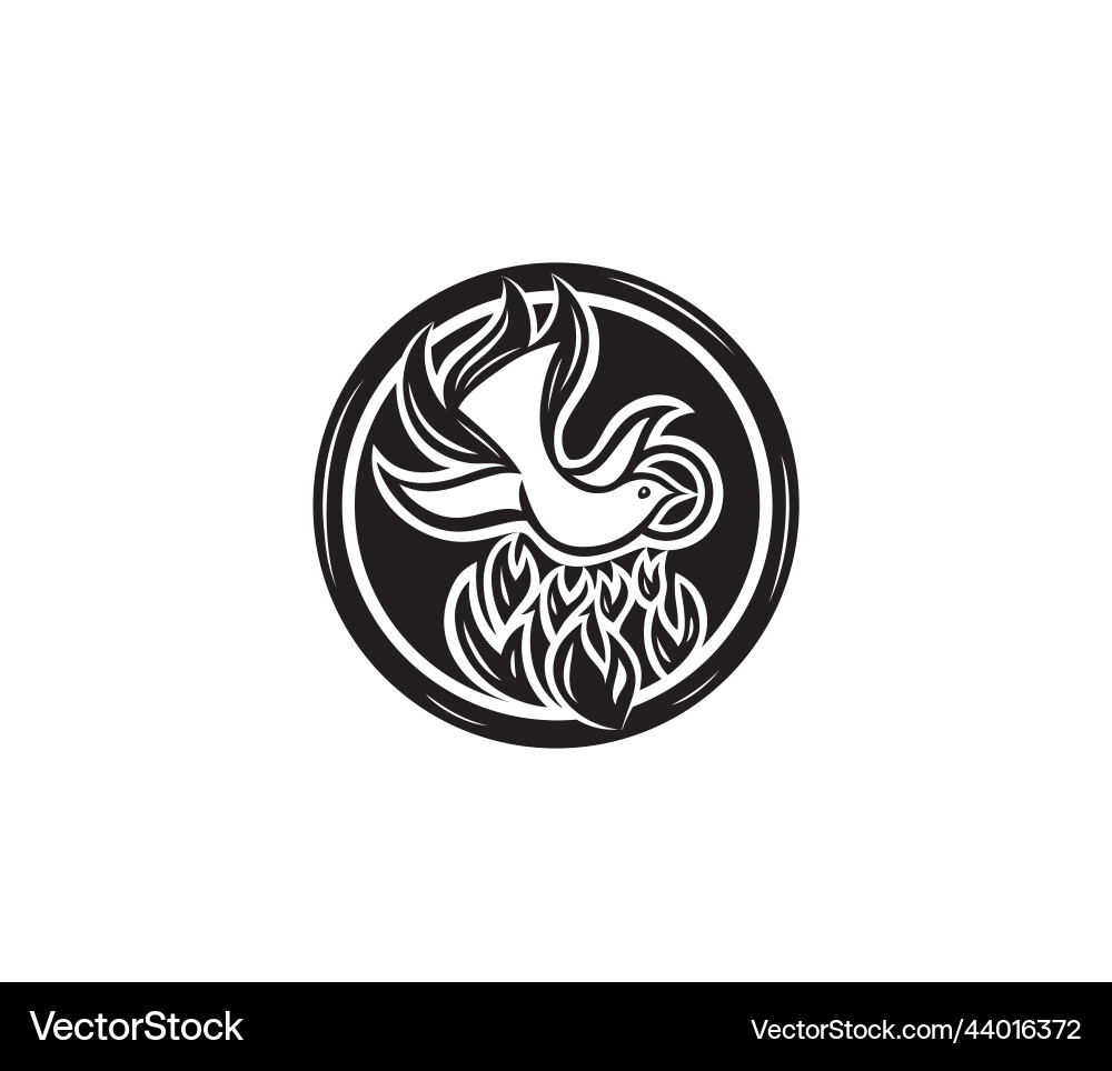 Holyspirit fire logo Royalty Free Vector Image