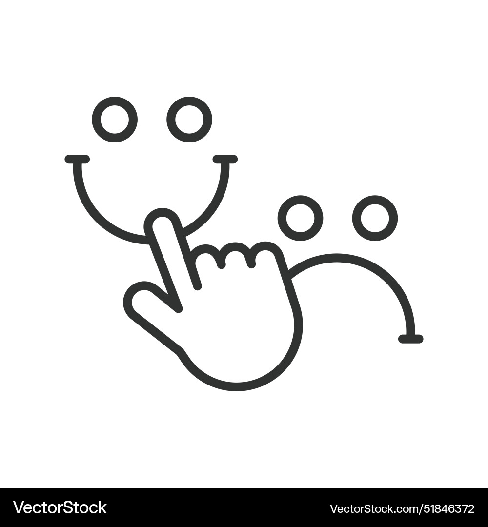 Positive mood in line design Royalty Free Vector Image