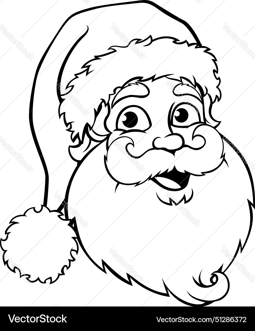 Santa claus outline Royalty Free Vector Image - VectorStock
