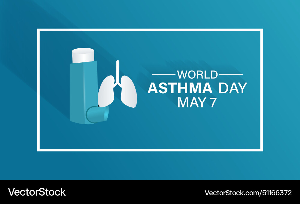 World asthma day health awareness disease Vector Image