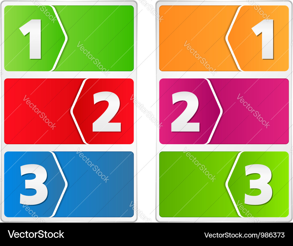 1399 - banners progress 1 4 Royalty Free Vector Image