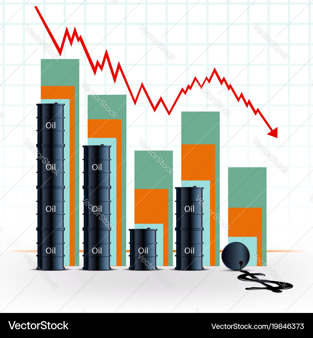 Barrels with oil Royalty Free Vector Image - VectorStock