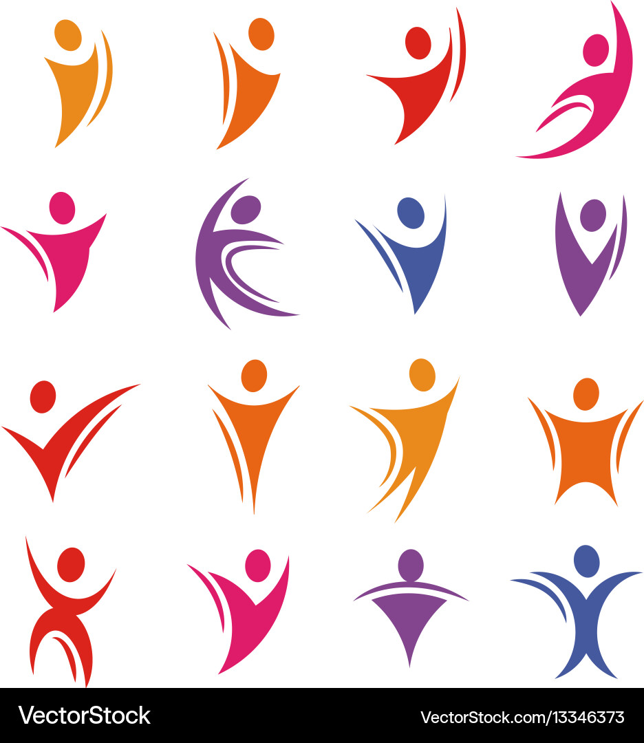 Isolated colorful abstract human body silhouette Vector Image
