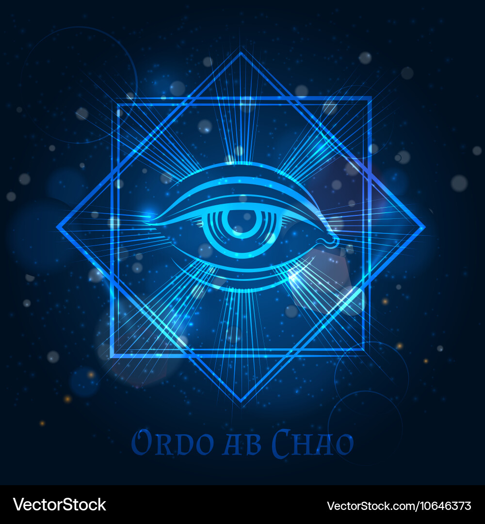 Mystical mason sign with eye Royalty Free Vector Image