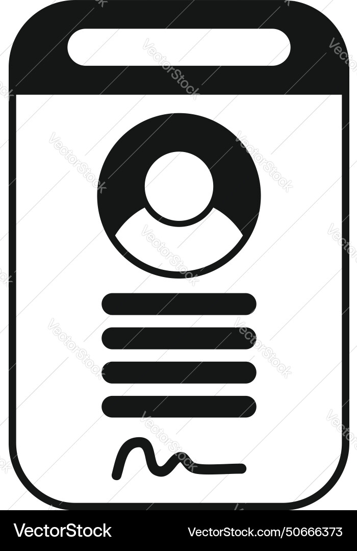 New online signature icon simple Royalty Free Vector Image