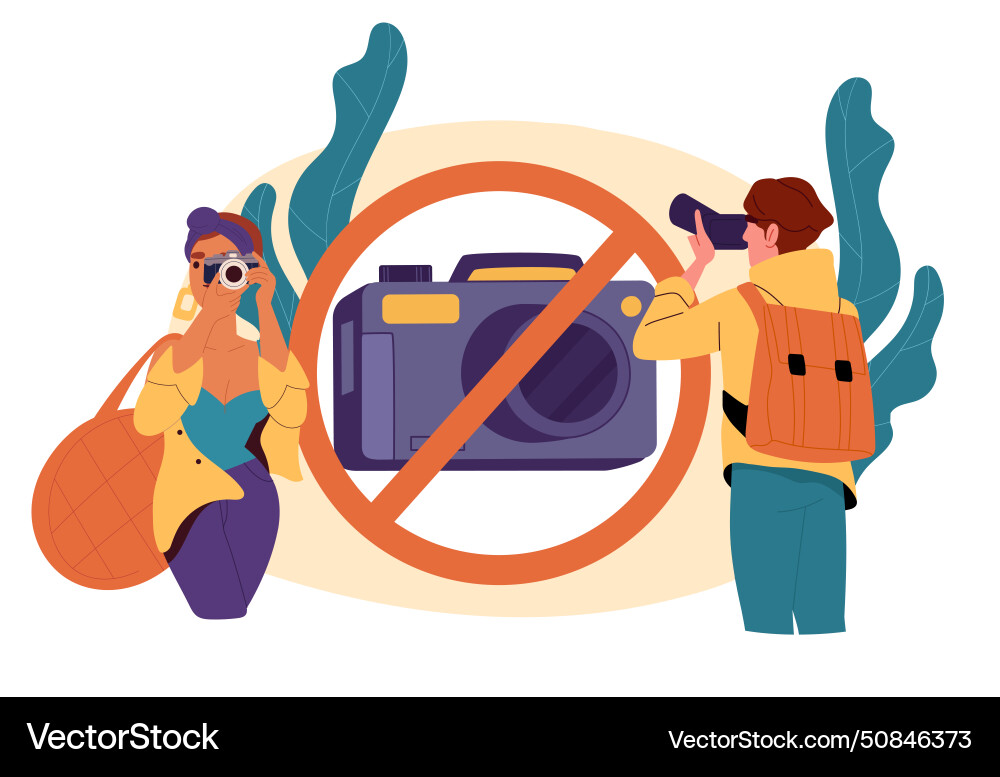 Photo ban concept Royalty Free Vector Image - VectorStock