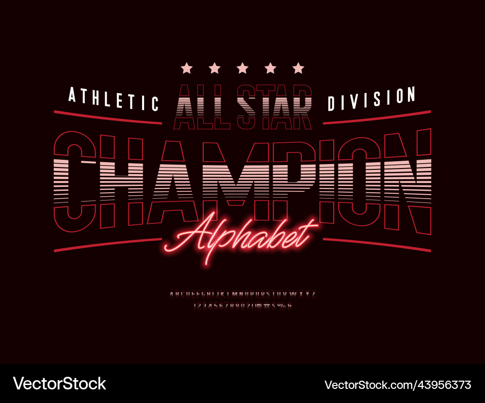 Sport font Royalty Free Vector Image - VectorStock