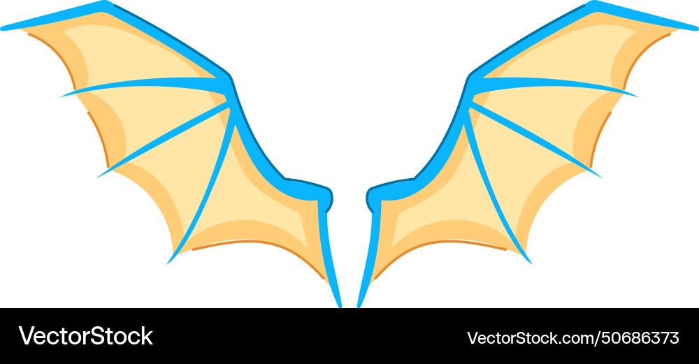 Tribal wings dragon cartoon Royalty Free Vector Image