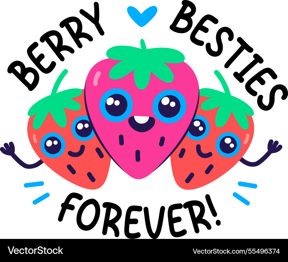 Besties forever Royalty Free Vector Image - VectorStock