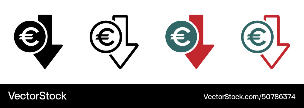 Cost reduction icon Royalty Free Vector Image - VectorStock