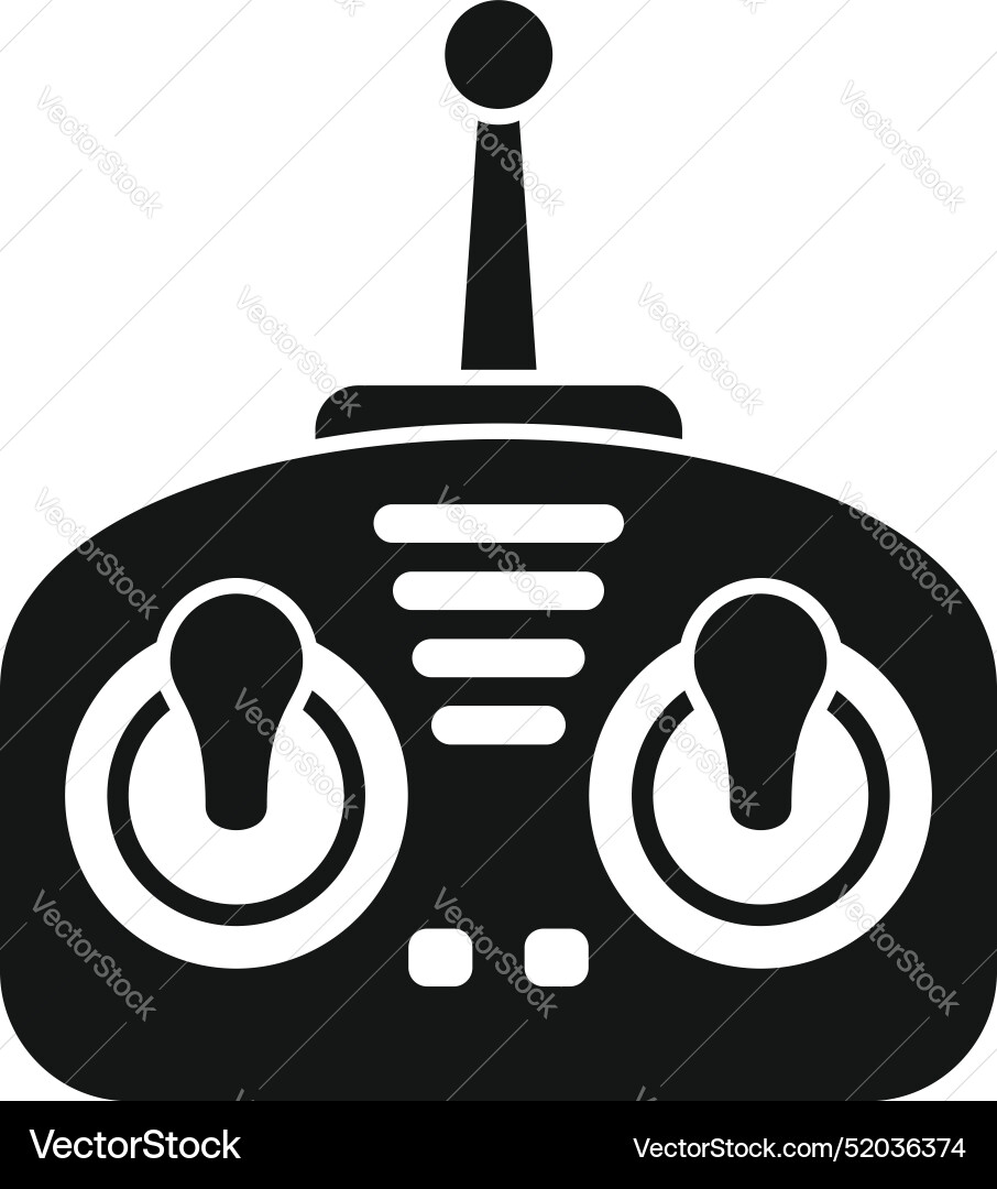 Drone remote control with antenna for aerial Vector Image