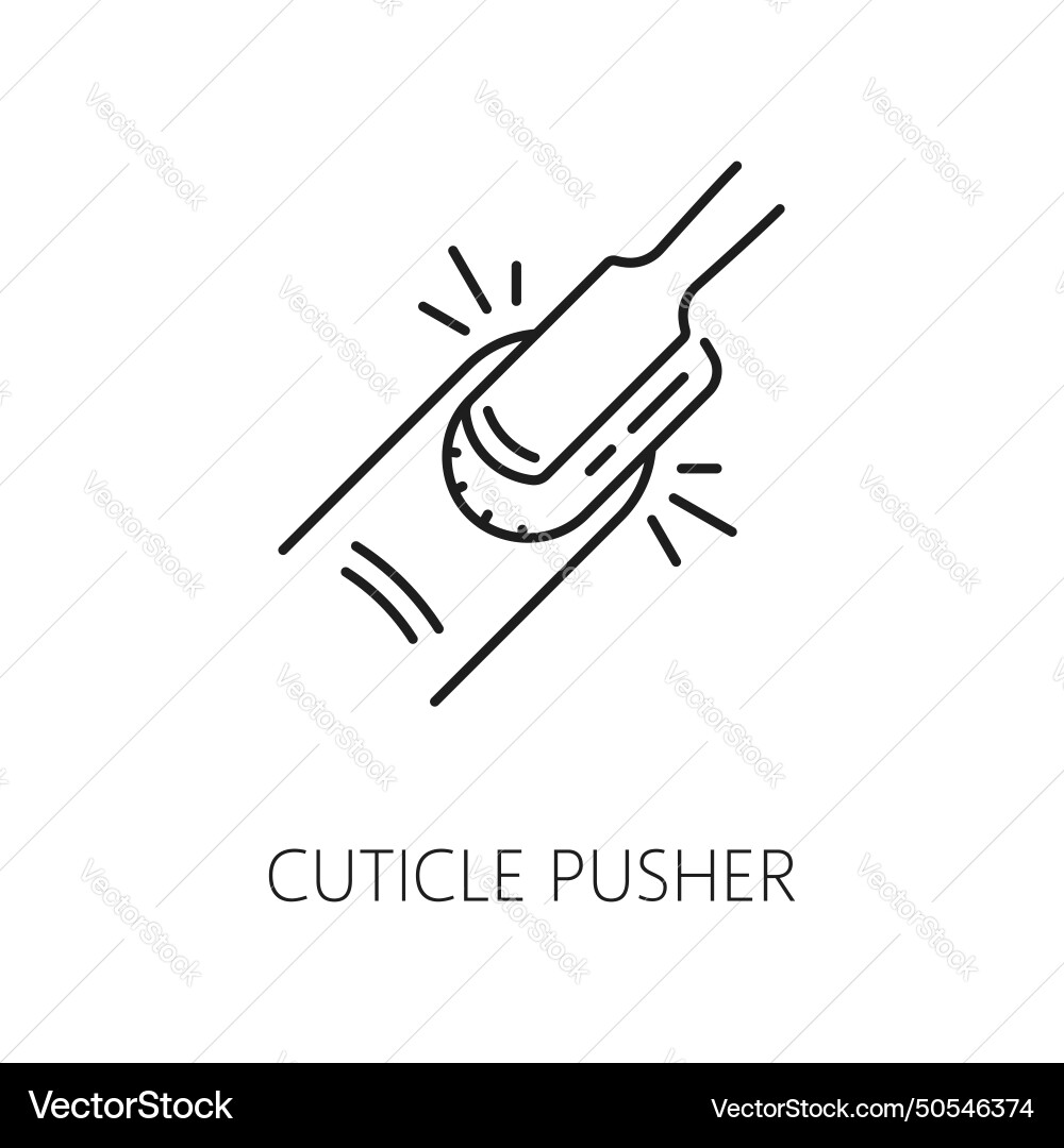 Nail manicure service icon with cuticle pusher Vector Image
