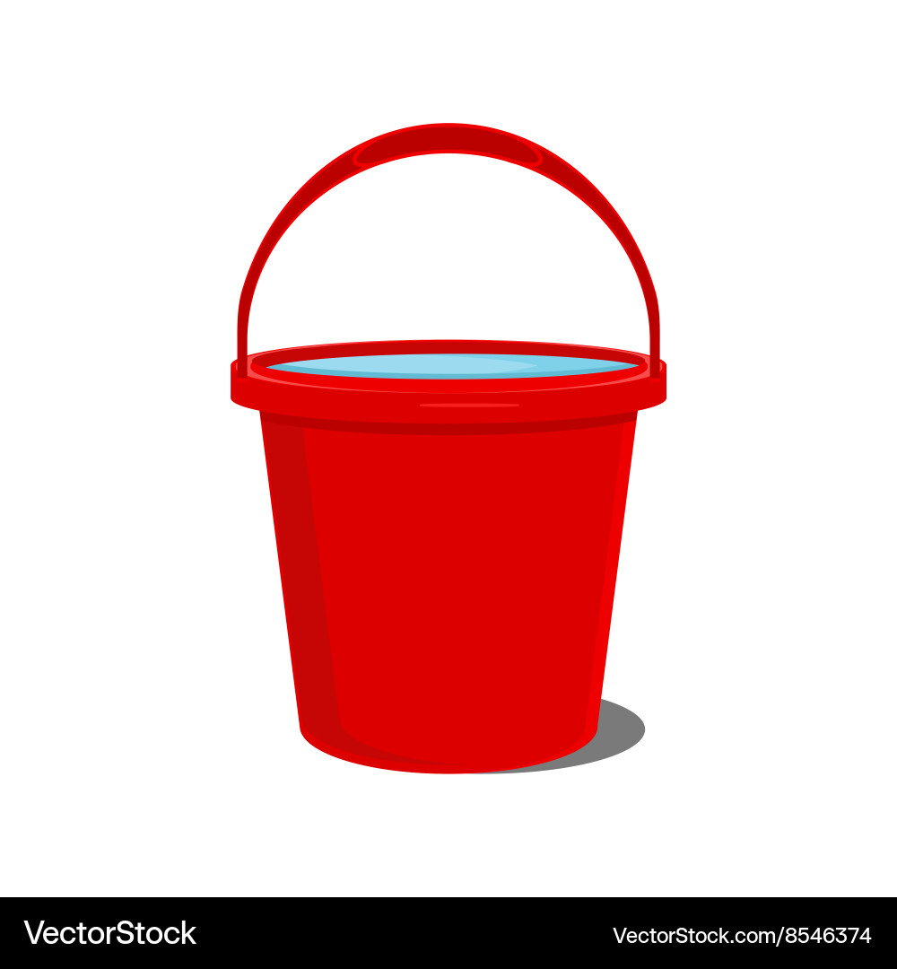 Red bucket icon Royalty Free Vector Image - VectorStock