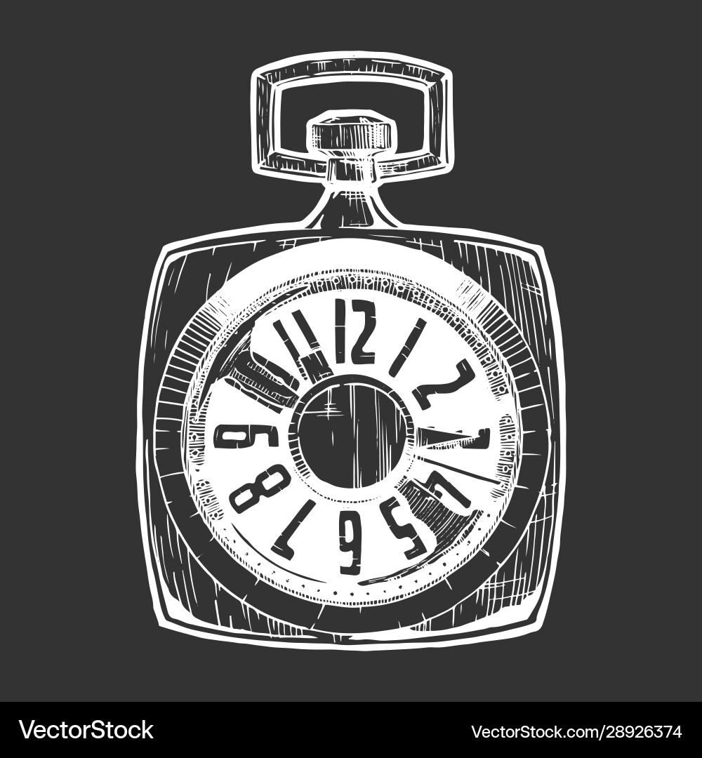 Vintage Pocket Watch Royalty Free Vector Image