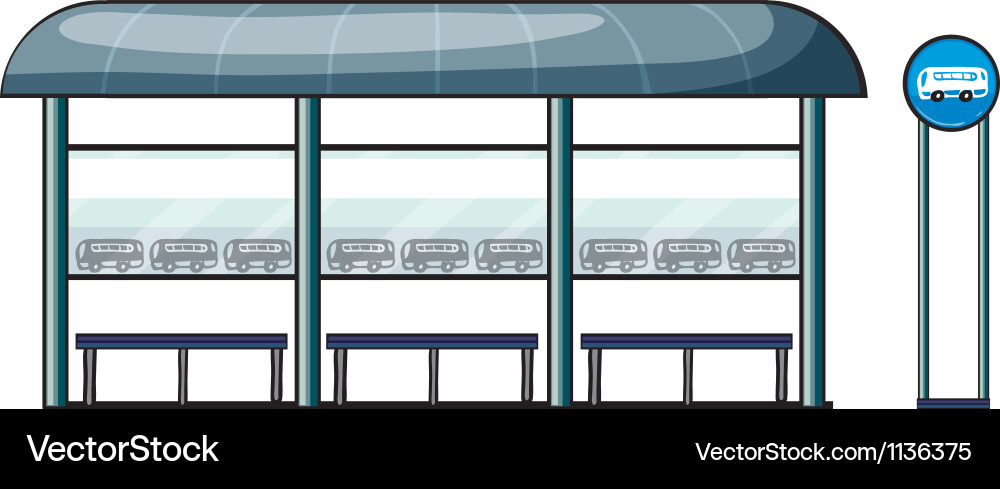 A bus stop Royalty Free Vector Image - VectorStock