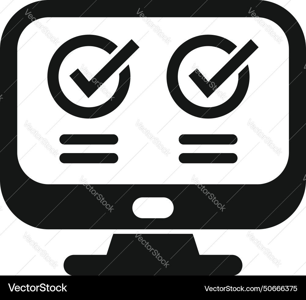 Approved online registration icon simple Vector Image