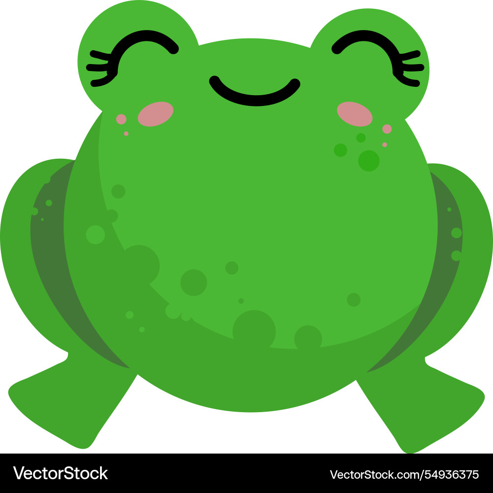 Cute green frog Royalty Free Vector Image - VectorStock