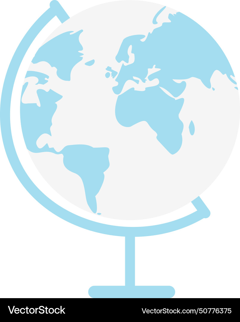 Globe icon world map school supply geography Vector Image