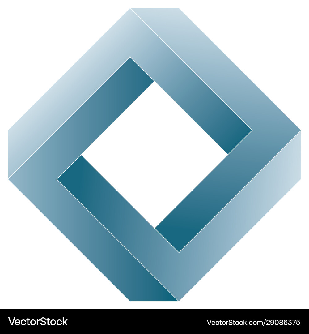 Impossible square icon Royalty Free Vector Image