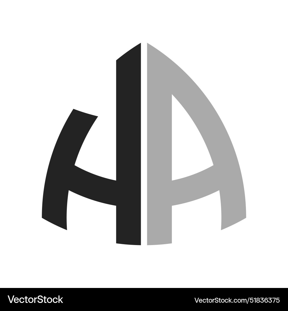 Modern creative ha logo design letter icon Vector Image