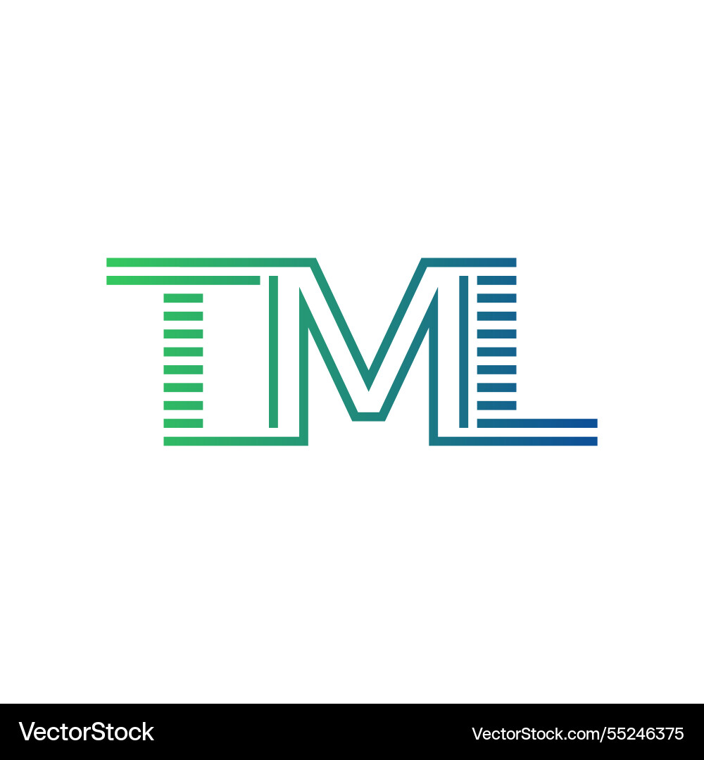 Modern tml logo design letter minimalist Vector Image
