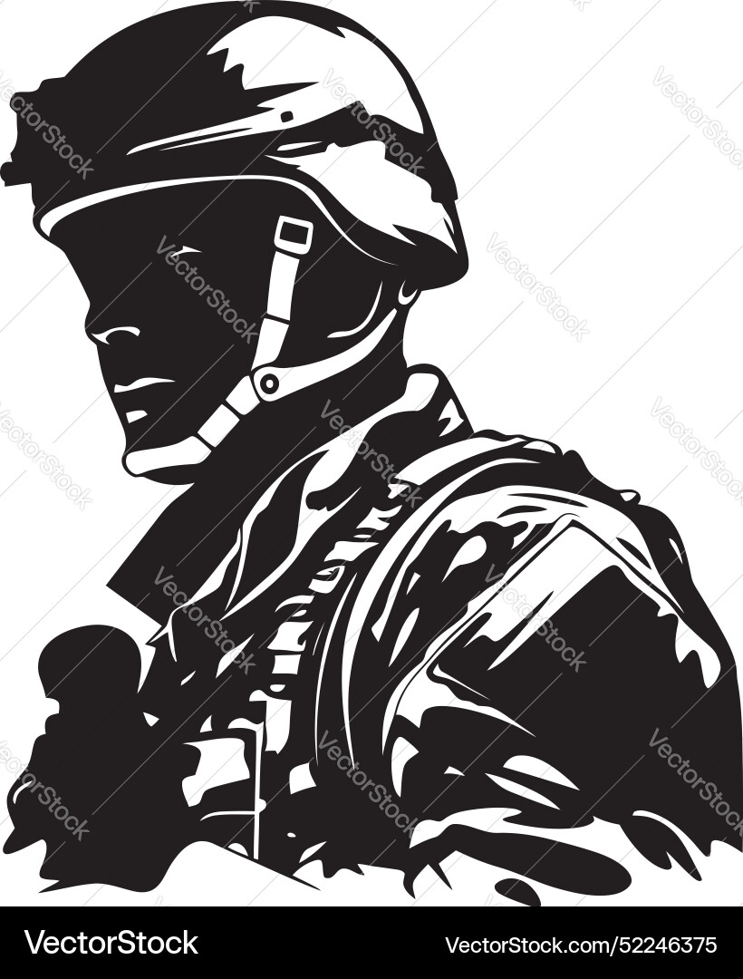 Precision sniper black icon a military marksman Vector Image
