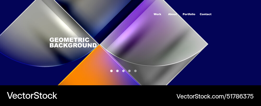 Round triangles and squares web site page template