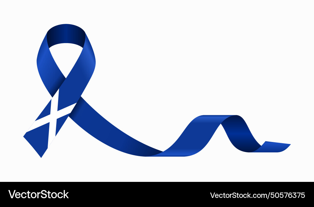 Scottish flag stripe ribbon wavy background layout