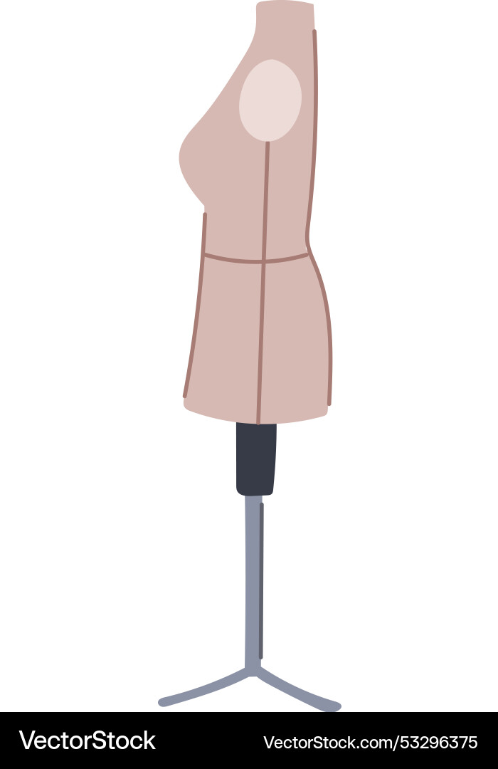 Stitching mannequin tailor cartoon Royalty Free Vector Image