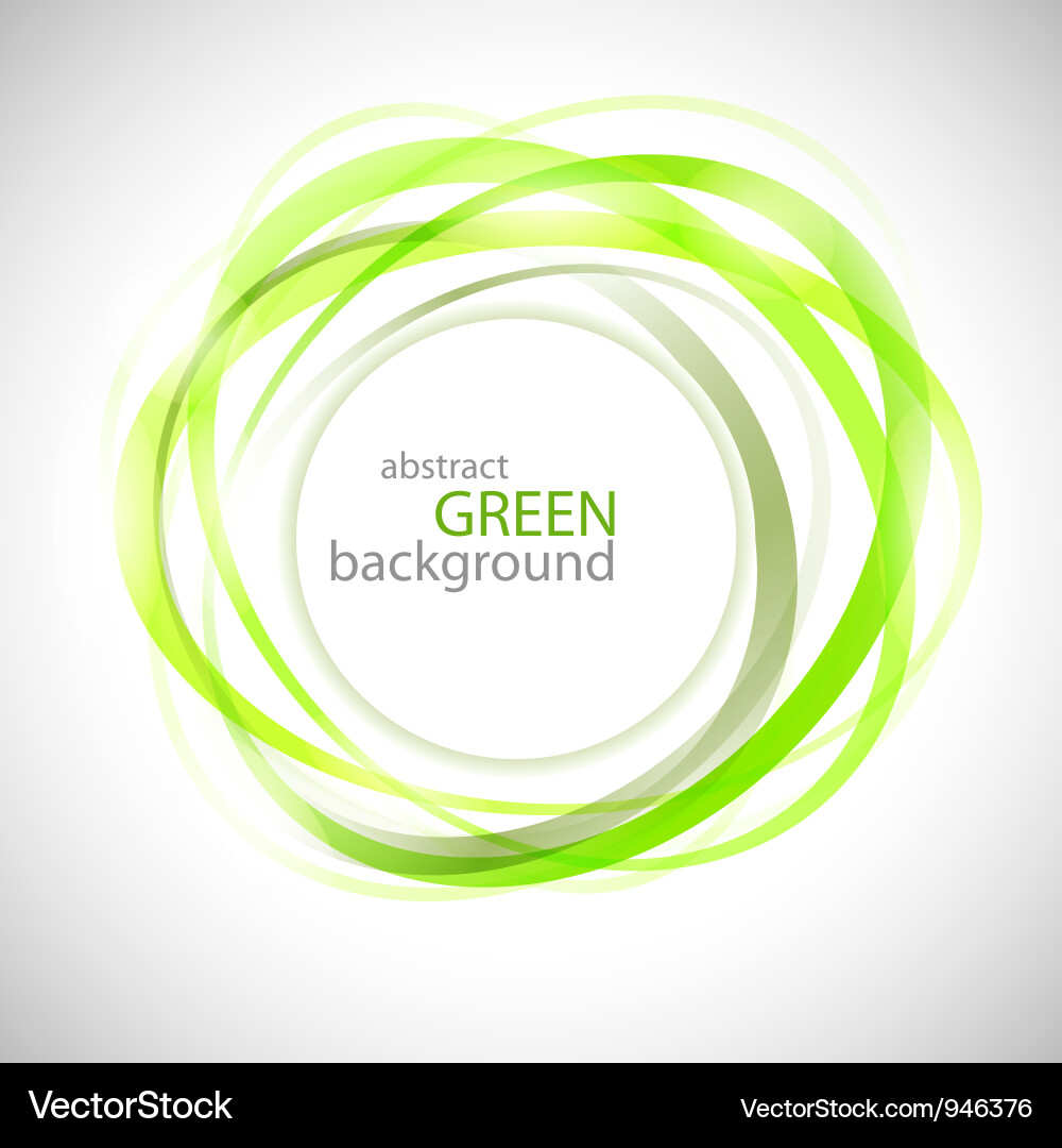 Abstract green rigns Royalty Free Vector Image