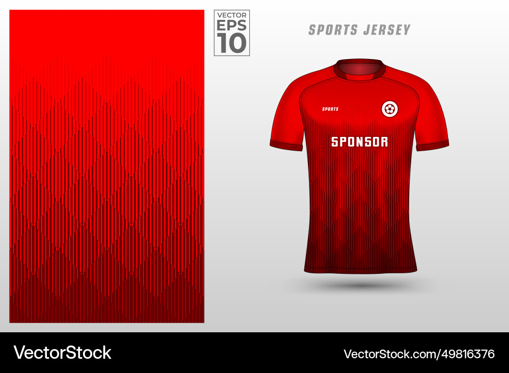 Red Sport Halftone T-Shirt Template Royalty Free Vector