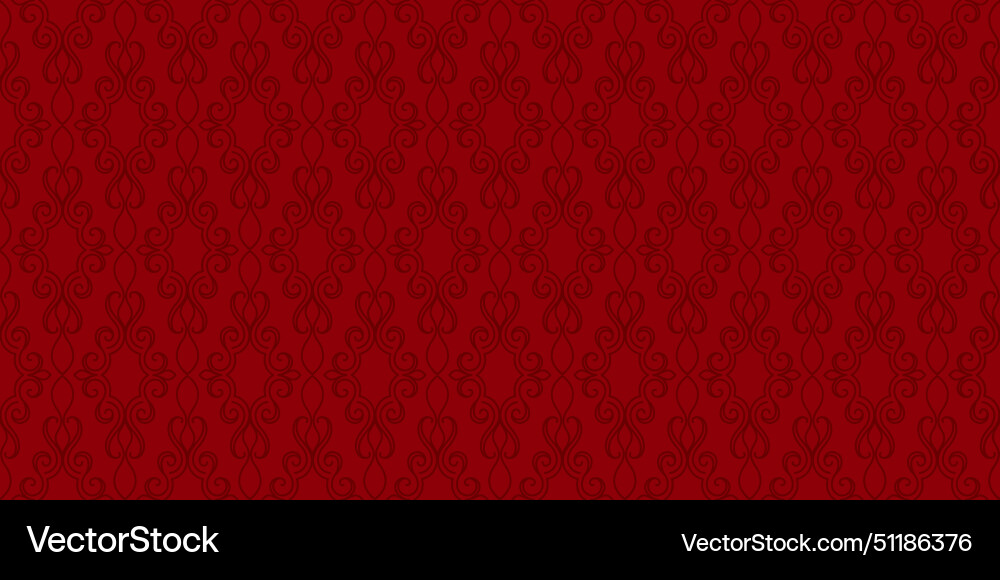 Rich red background seamless damask pattern Vector Image