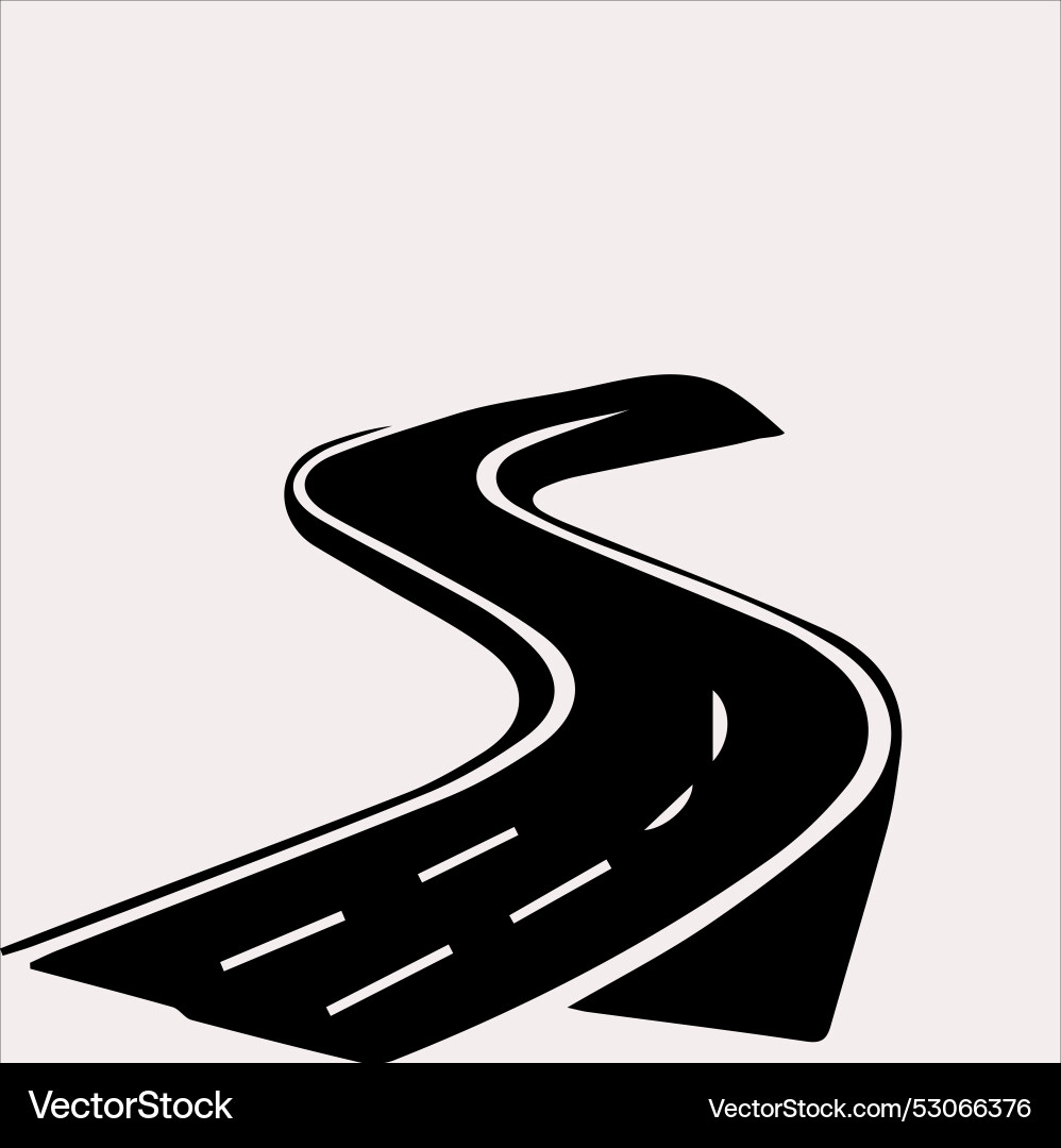 Road silhouette on a white background Royalty Free Vector