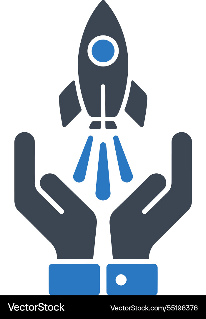 Startup launch icon Royalty Free Vector Image - VectorStock