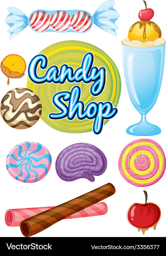 Candy shop Royalty Free Vector Image - VectorStock
