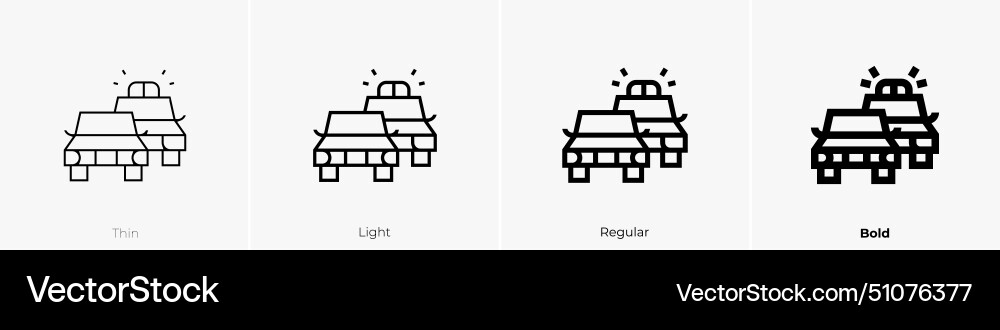 Chase icon thin light regular and bold style Vector Image