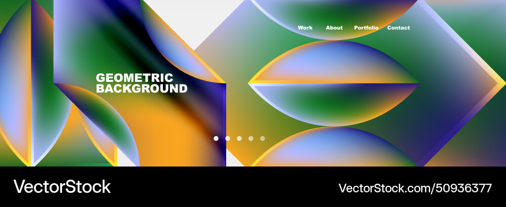 Colorful gradients with abstract geometric shapes Vector Image