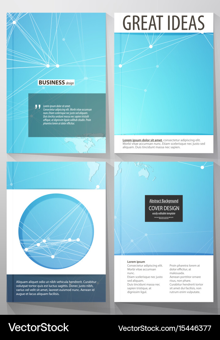 Editable layout of four Royalty Free Vector Image