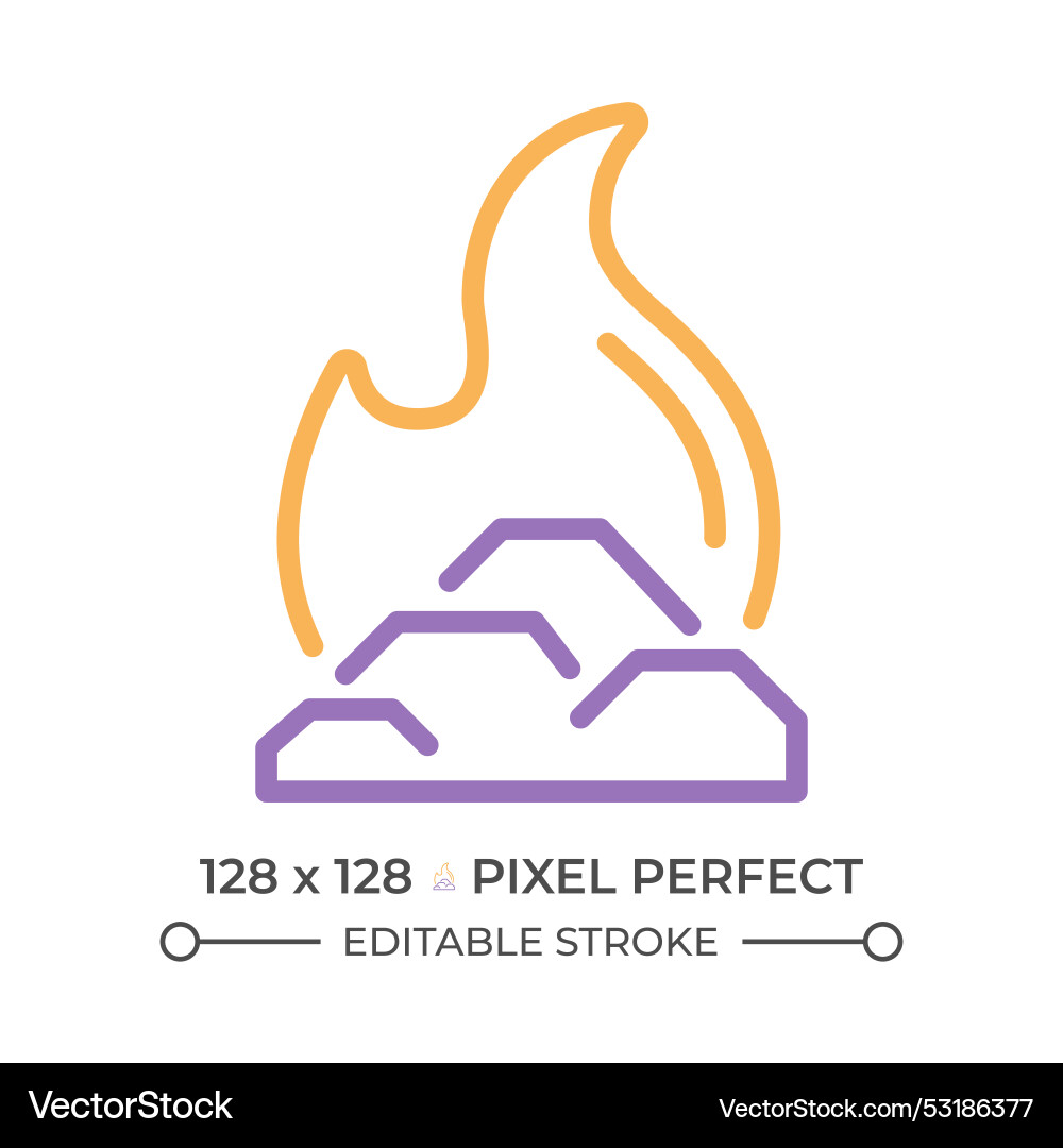 Fossil fuel two color line icon Royalty Free Vector Image