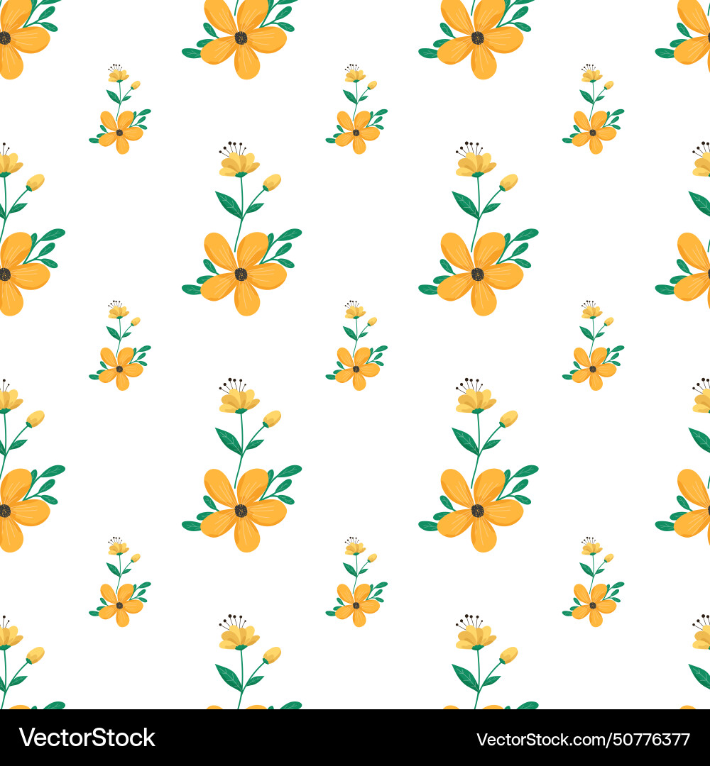Free seamless pattern of yellow flower Royalty Free Vector