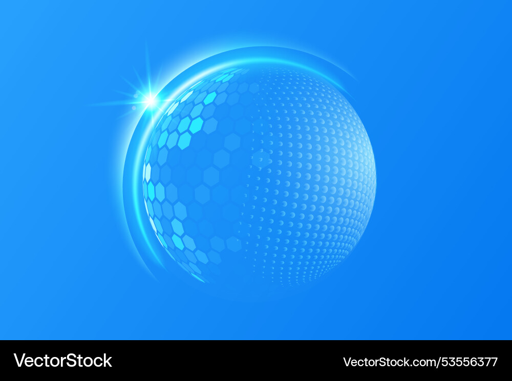 Glass transparent protection sphere shield Vector Image