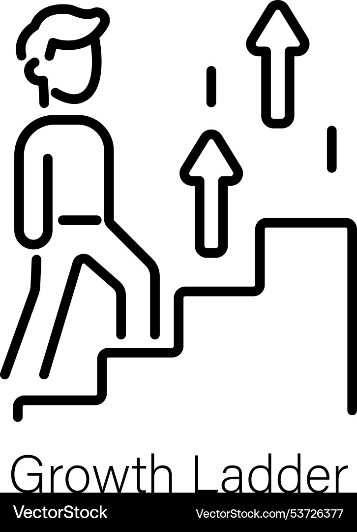 Growth ladder Royalty Free Vector Image - VectorStock