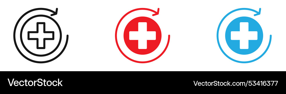 Health recovery icon Royalty Free Vector Image