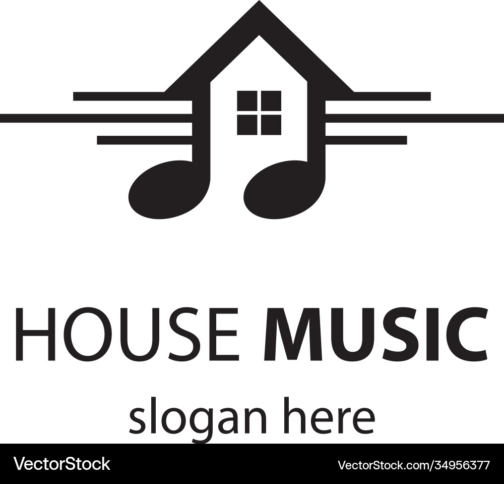 House music logo images Royalty Free Vector Image