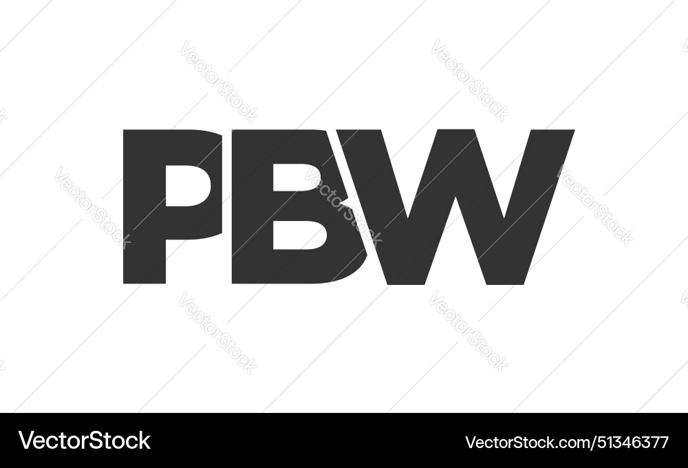 Pbw logo design template with strong and modern Vector Image