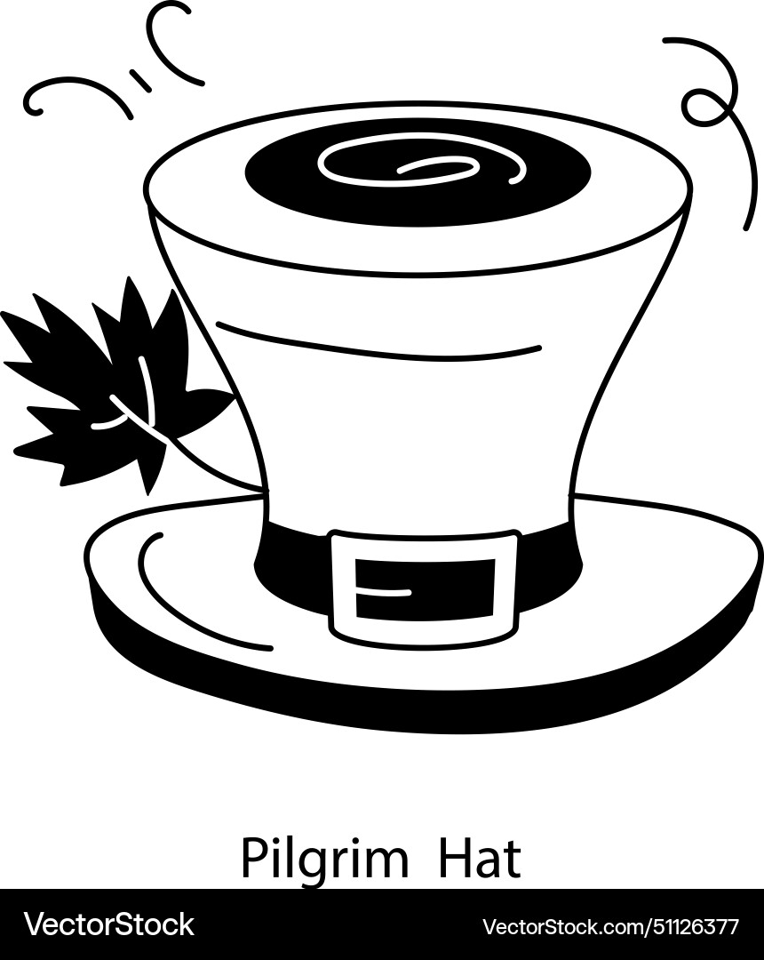 Pilgrim hat Royalty Free Vector Image - VectorStock