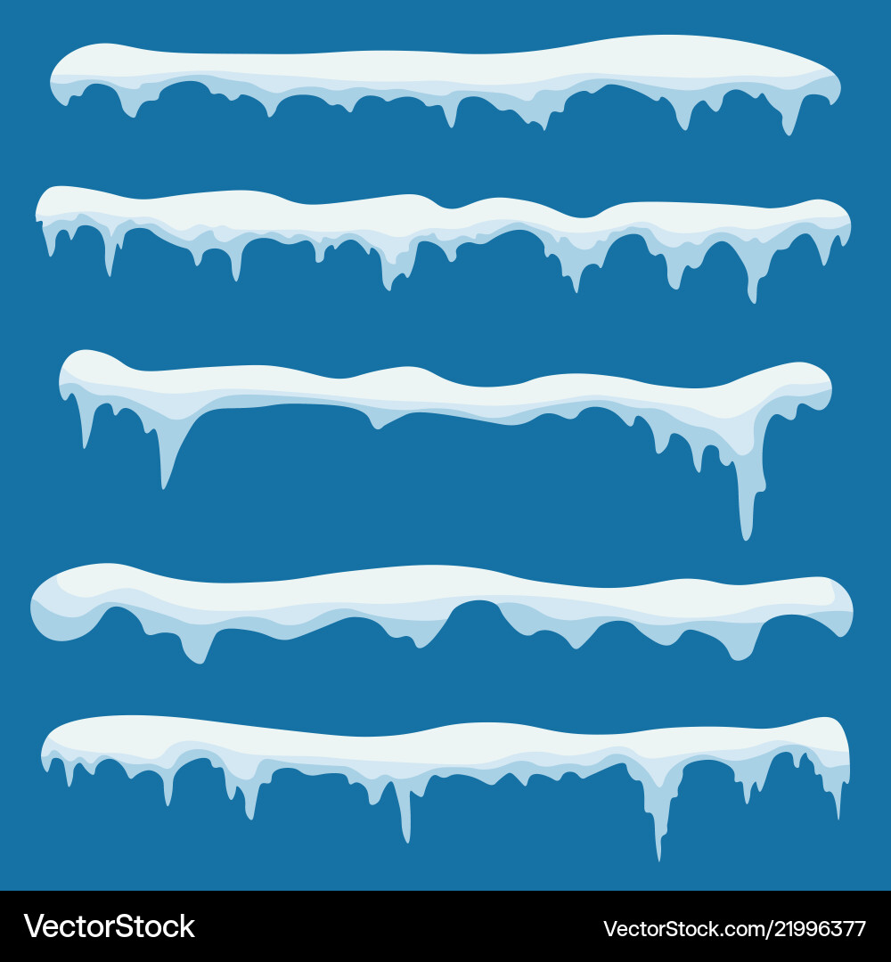 Set of ice caps Royalty Free Vector Image - VectorStock