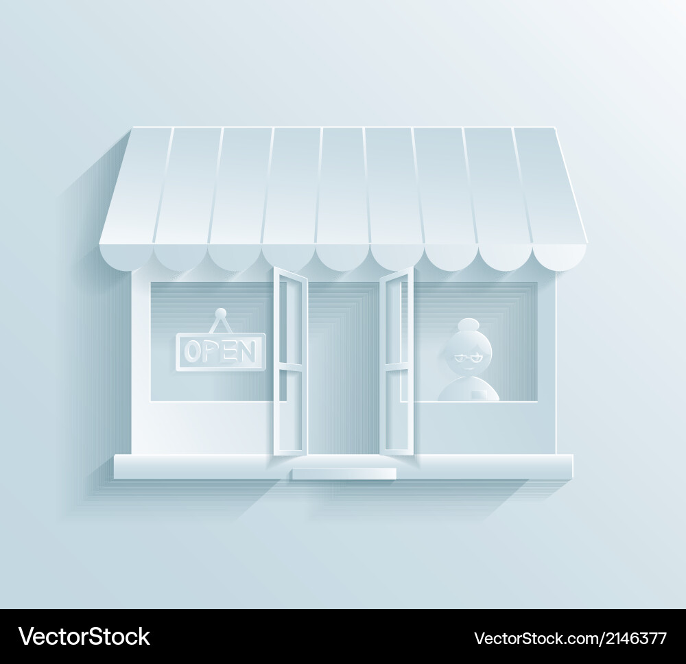 Store paper icon Royalty Free Vector Image - VectorStock