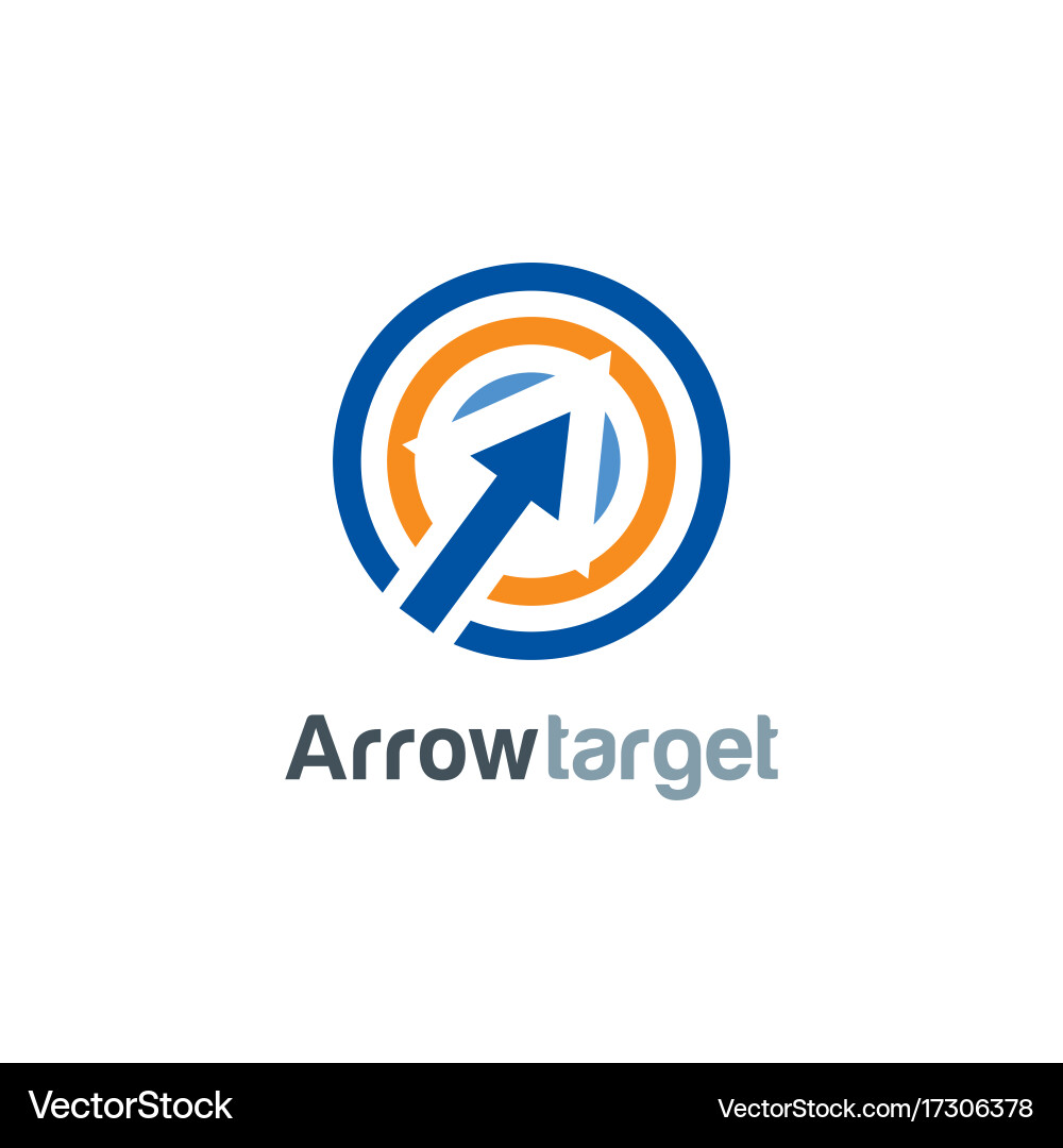 Arrow target logo Royalty Free Vector Image - VectorStock