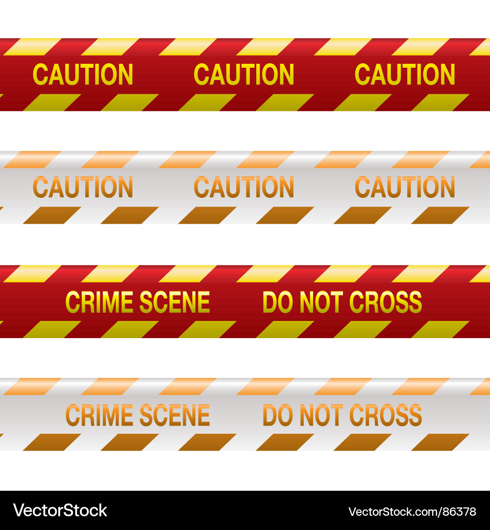 Crime scene tape Royalty Free Vector Image - VectorStock